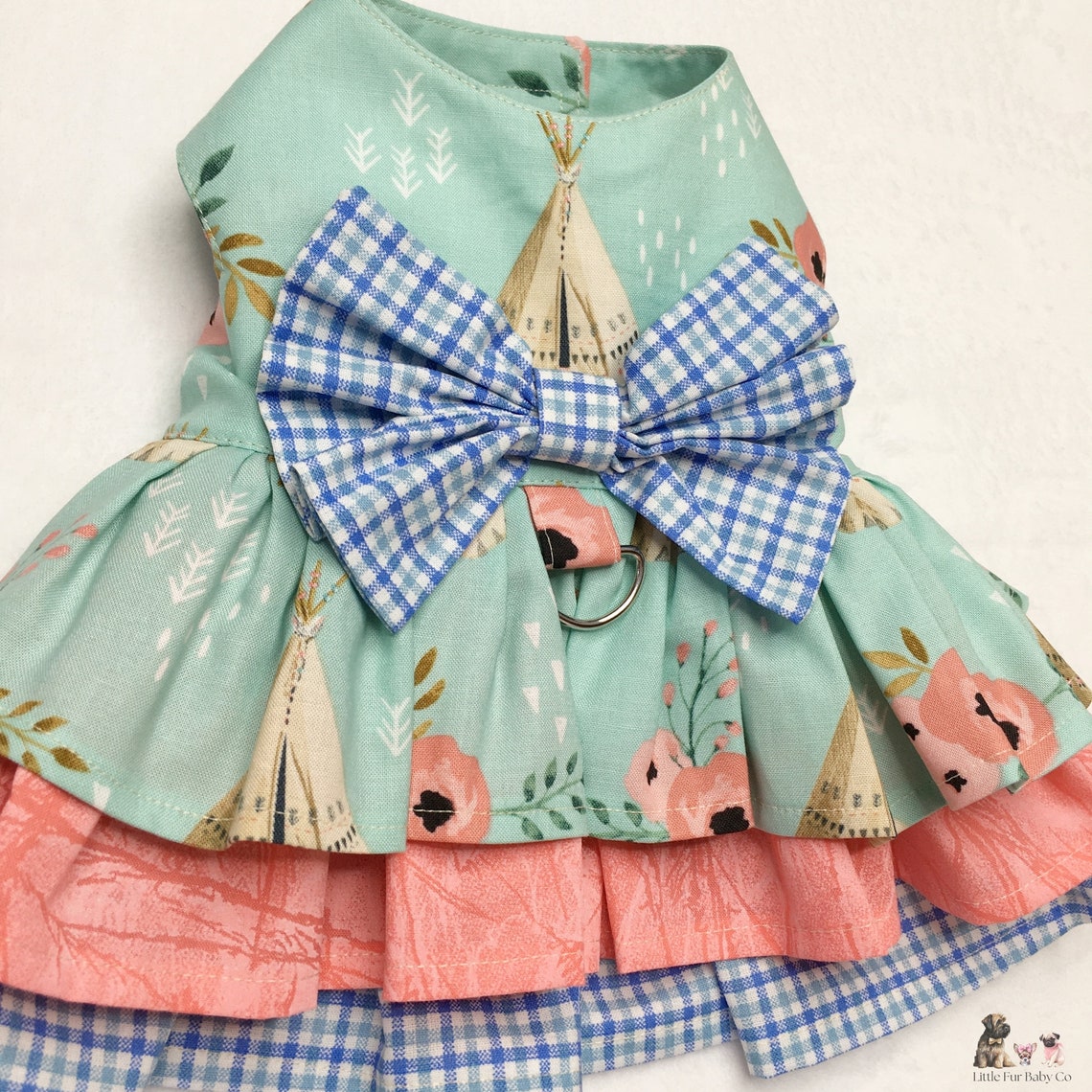 Small Dog Dress,dog Dress With Ruffles,dress With D Ring for Leash - Etsy