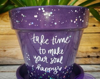 Flower pot sayings | Etsy