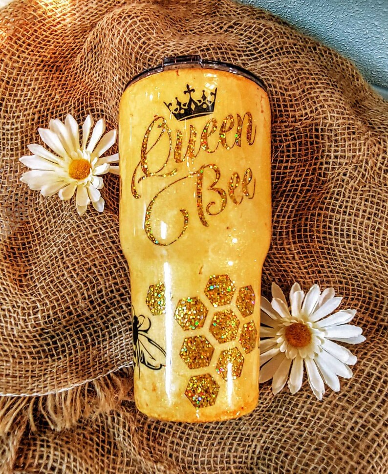 Queen Bee Tumbler 30oz. Bee Cup Bee Gift Insulated | Etsy