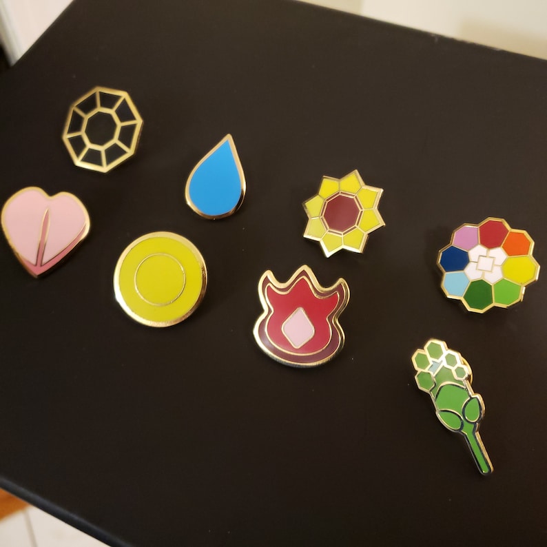 Pokemon Kanto Region League Badges Pin 8 Set Ultra Premium - Etsy Canada