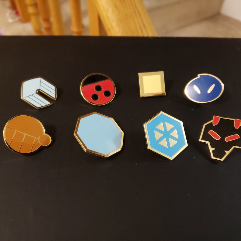 Pokemon Johto League Badges Pins Set of 8 - Etsy