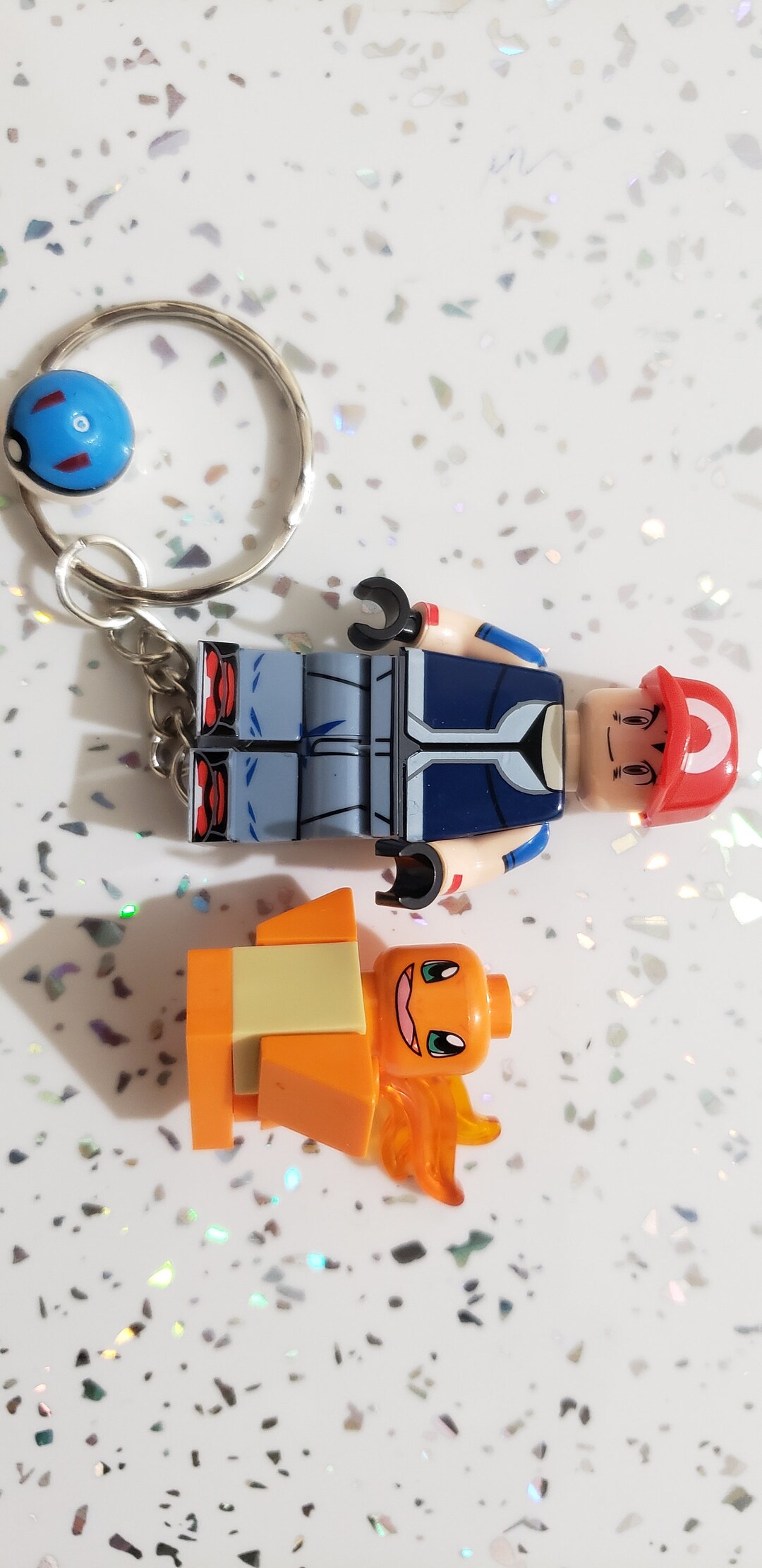 Pokemon Ash Charmander Keychain Mini Figure With Pokeball - Etsy