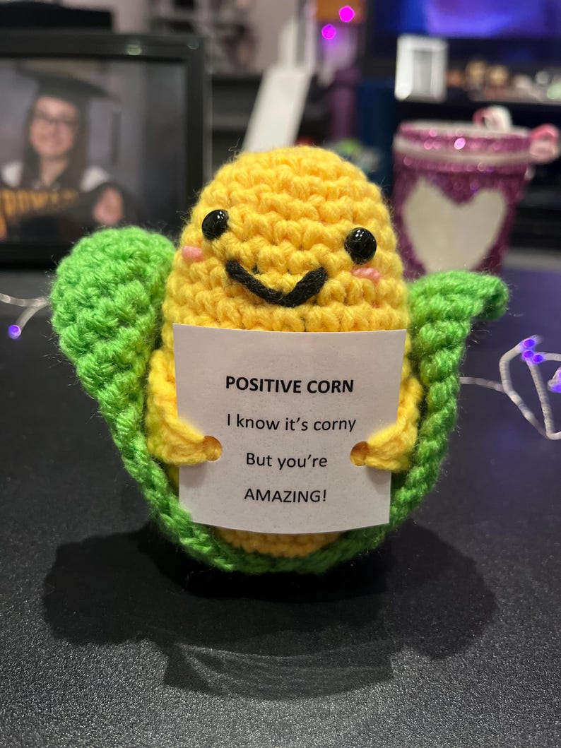 Emotional Support Corn , Crochet, Amigurumi, Corn,vegetable, Gift ...