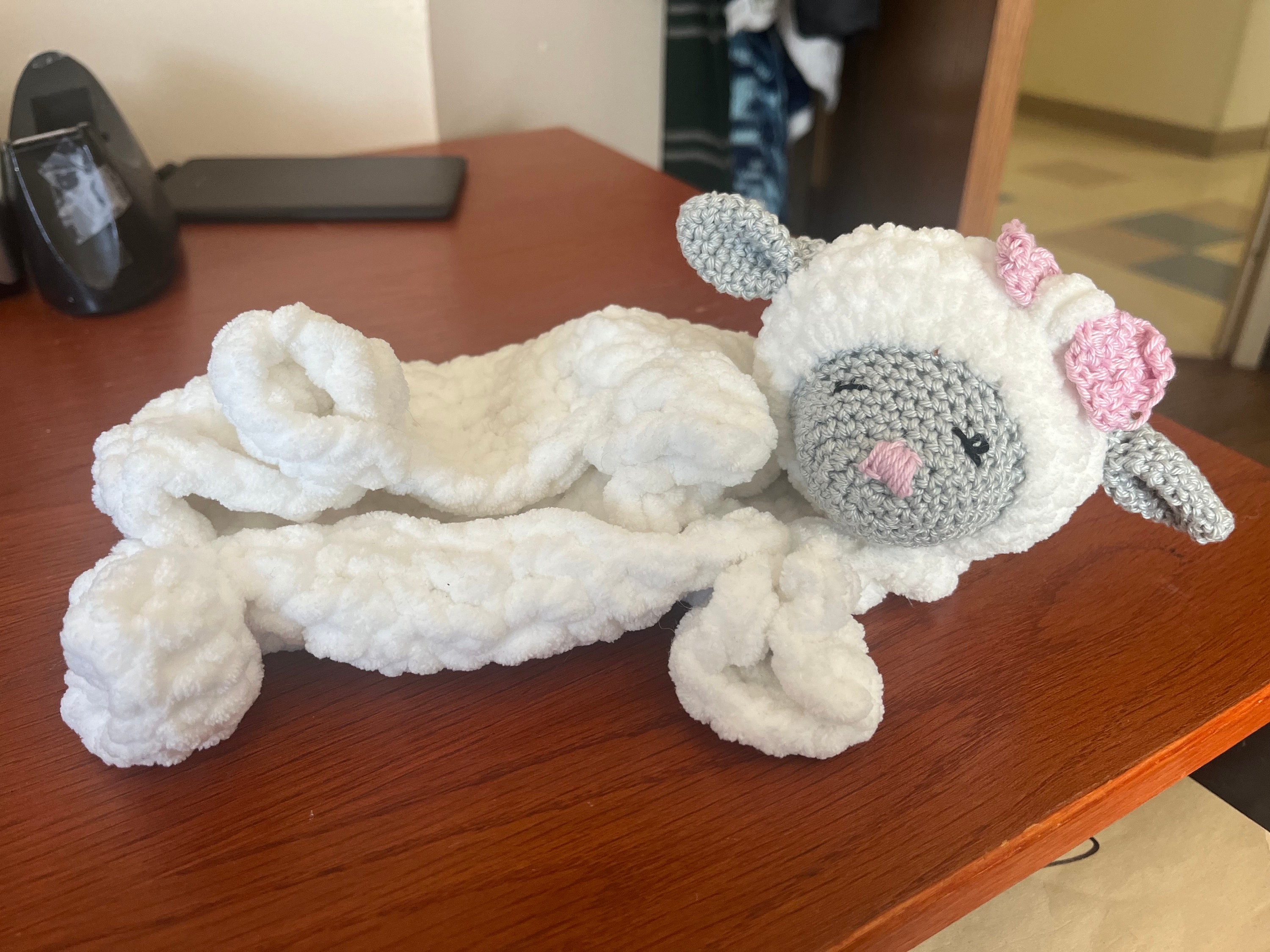 Crochet Baby Lamb Lovey, Crochet, Amigurumi, Lamb, Baby Lamb, Crocheted ...