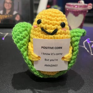 Emotional Support Corn , Crochet, Amigurumi, Corn,vegetable, Gift ...