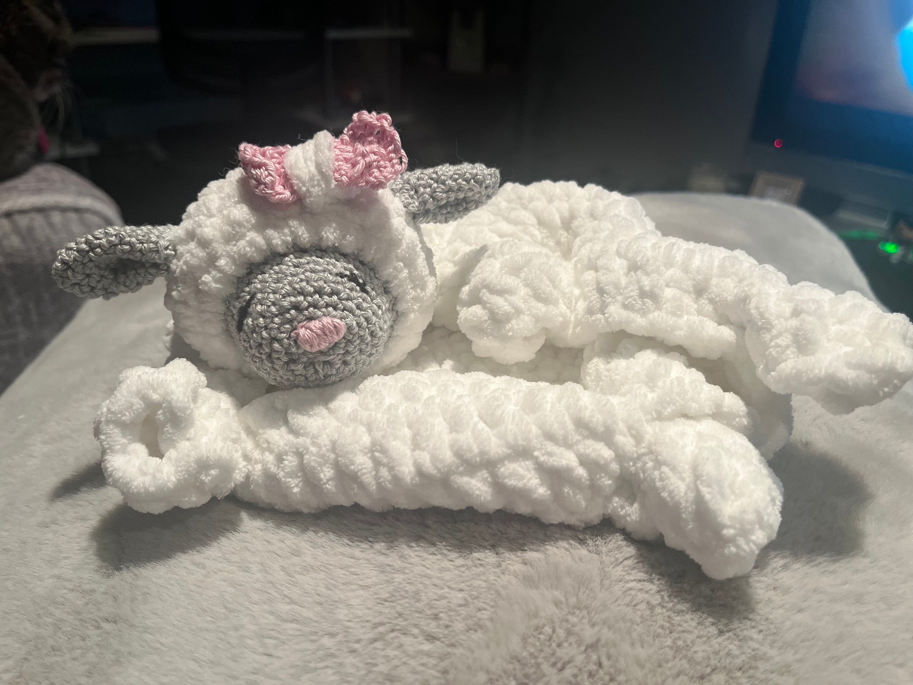 Crochet Baby Lamb Lovey, Crochet, Amigurumi, Lamb, Baby Lamb, Crocheted ...