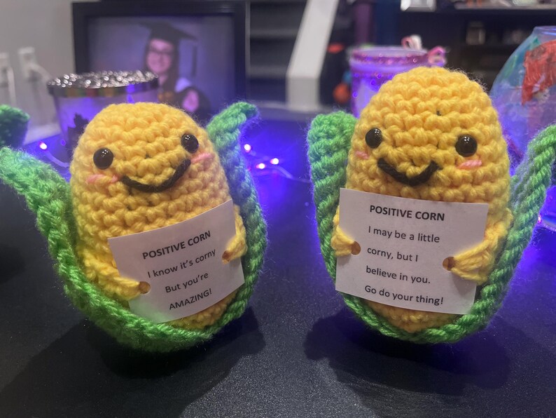Emotional Support Corn , Crochet, Amigurumi, Corn,vegetable, Gift ...