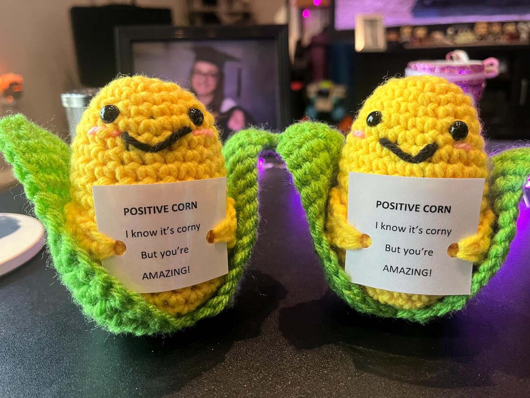 Emotional Support Corn , Crochet, Amigurumi, Corn,vegetable, Gift ...