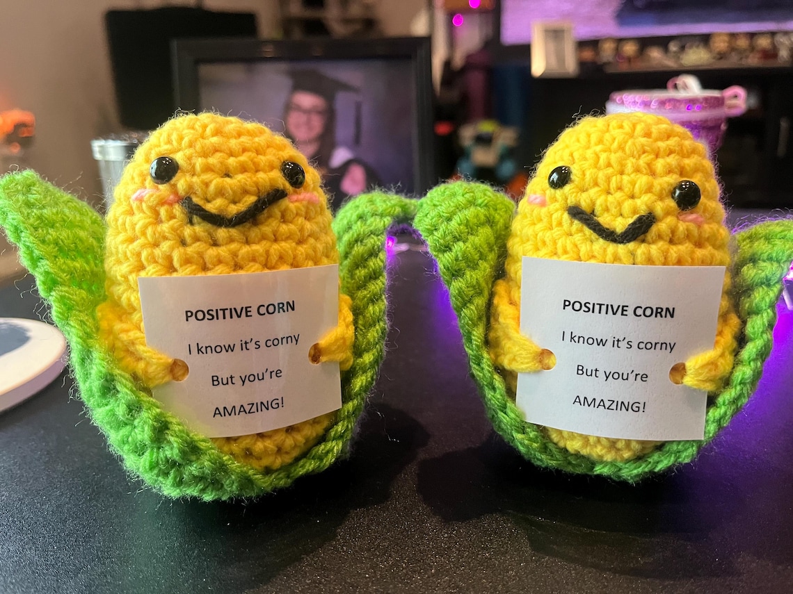 Emotional Support Corn , Crochet, Amigurumi, Corn,vegetable, Gift ...