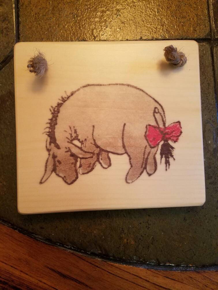 Winnie-the-pooh Character Sign Classic Pooh Eeyore - Etsy