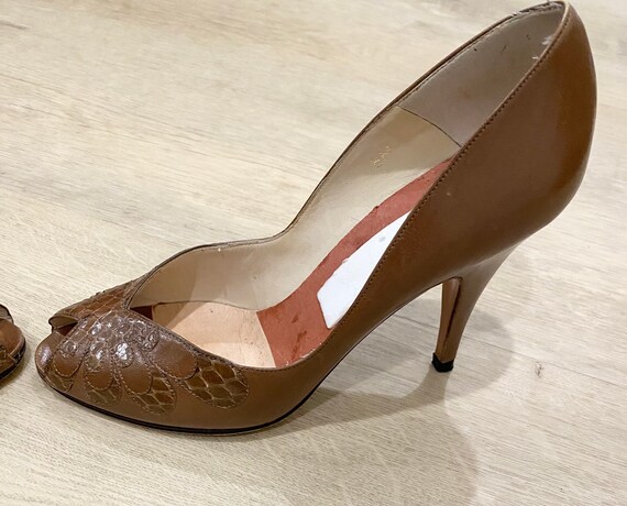 Designer Italian leather 70’s heels - Gem