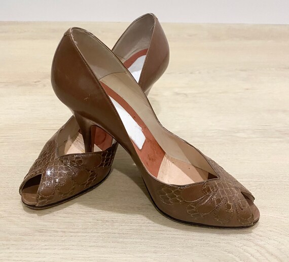 Designer Italian leather 70’s heels - Gem