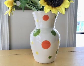 Polka dot vase | Etsy