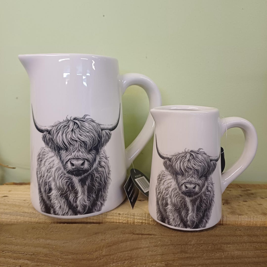 Highland Cow Jug/ Vase - 2 Sizes Available - Etsy UK