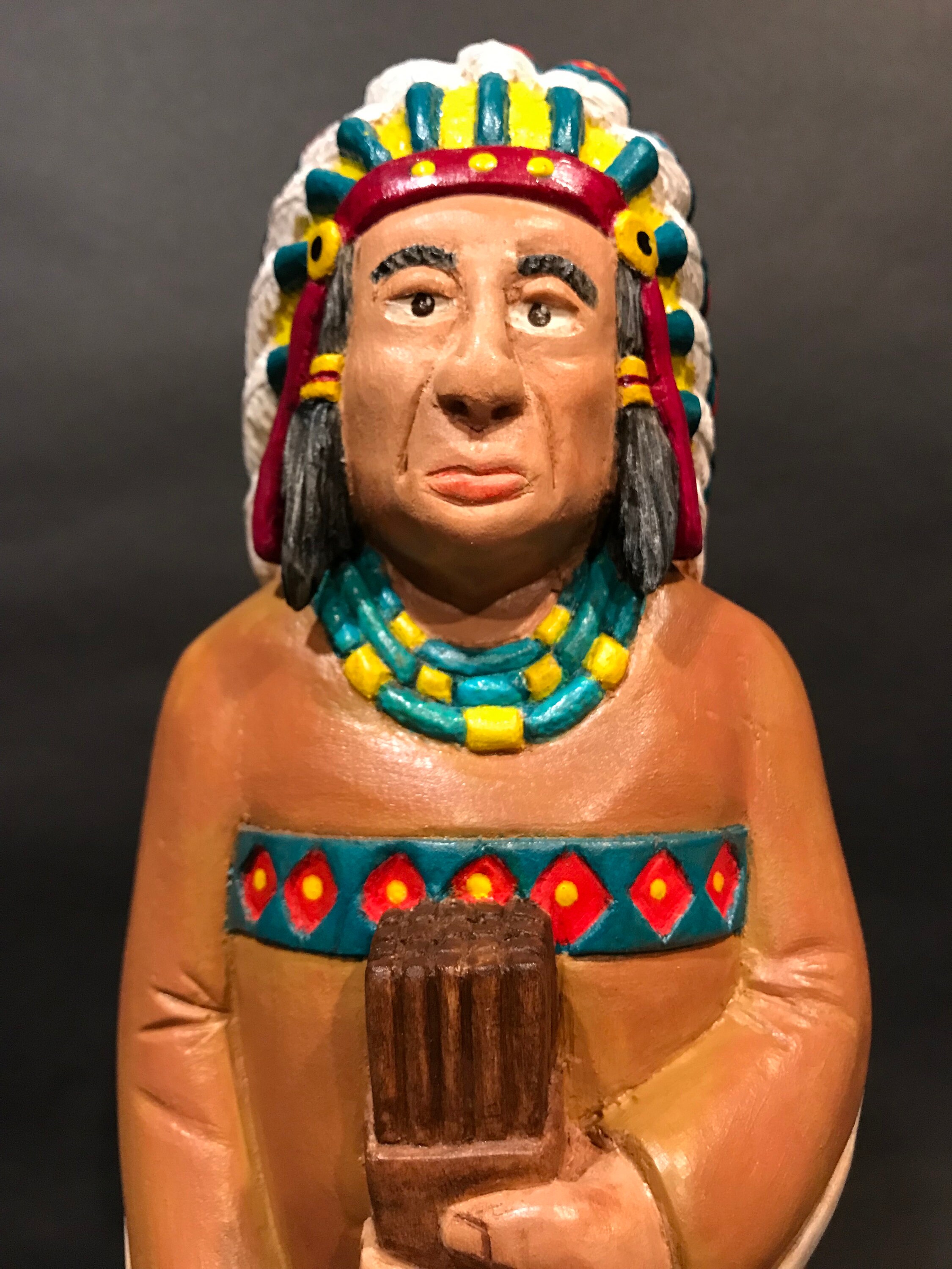 Detailed Western Heirloom CIGAR STORE INDIAN Hand-carved/hand-painted ...
