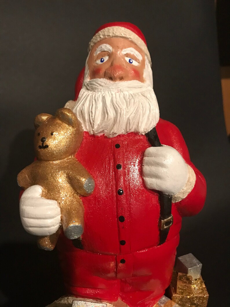 Unique Glamorous Santa Christmas Centerpiece Decoration. Brighten Any ...