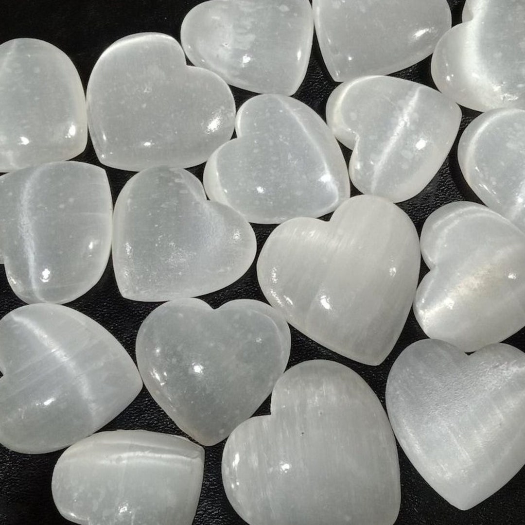 Selenite Heart! Wholesale Selenite Heart Lot - Bulk Selenite Heart Lot ...