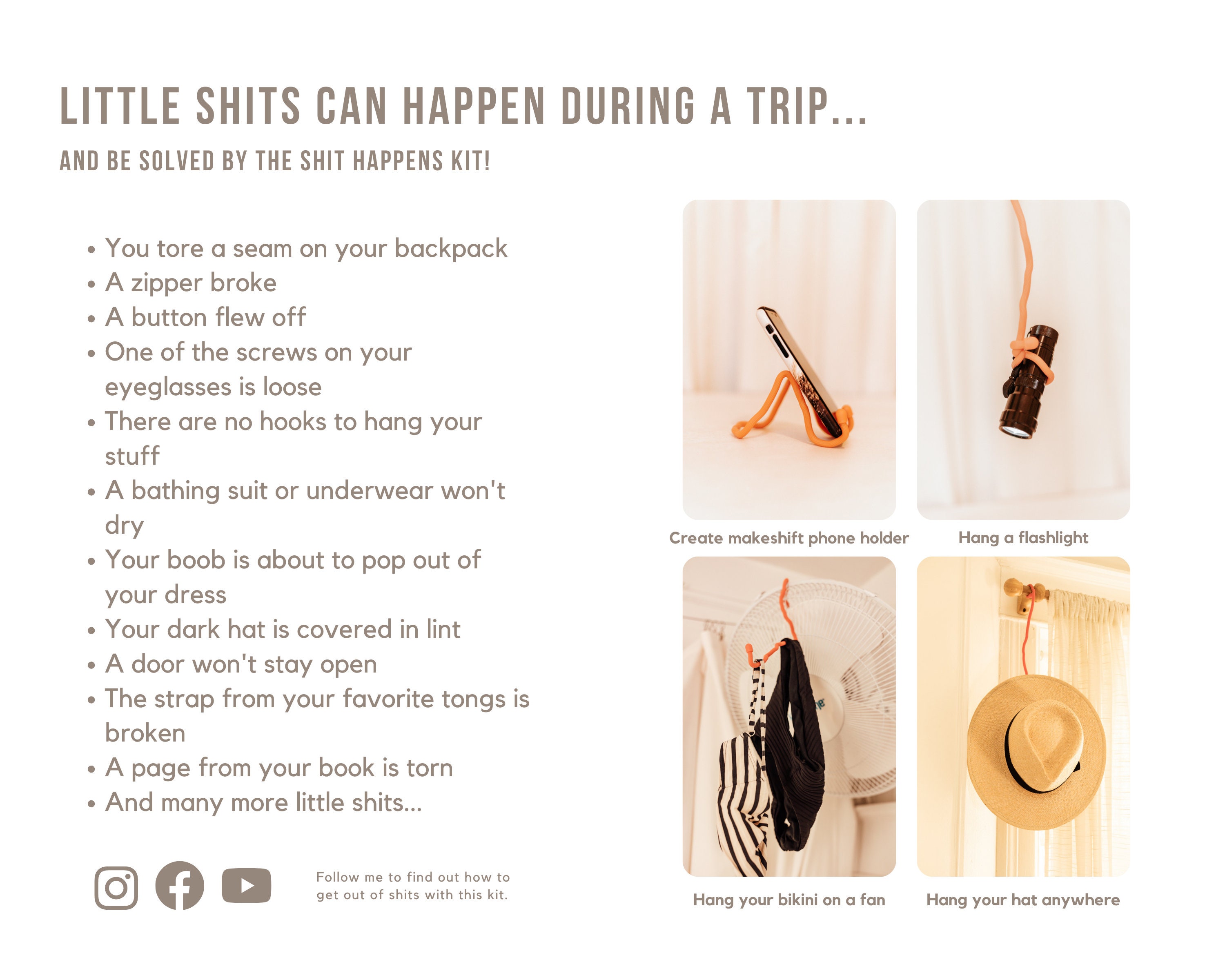 Travel Emergency Kit | Shit Happens Kit | Travel Macgyver Kit ...