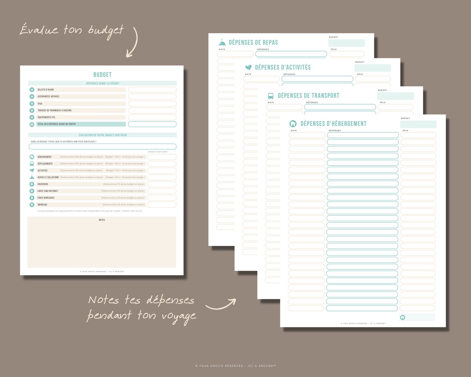 Printable Travel Planner: Trip Itinerary & Budget (PDF) - Etsy
