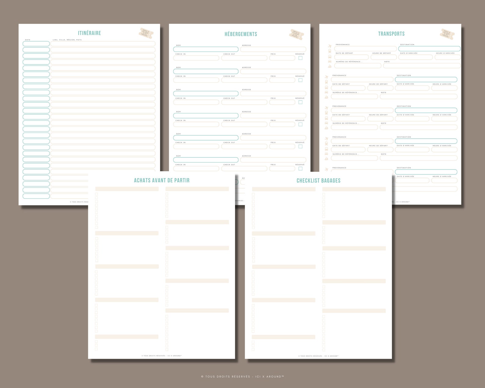 Printable Travel Planner: Trip Itinerary & Budget (PDF) - Etsy