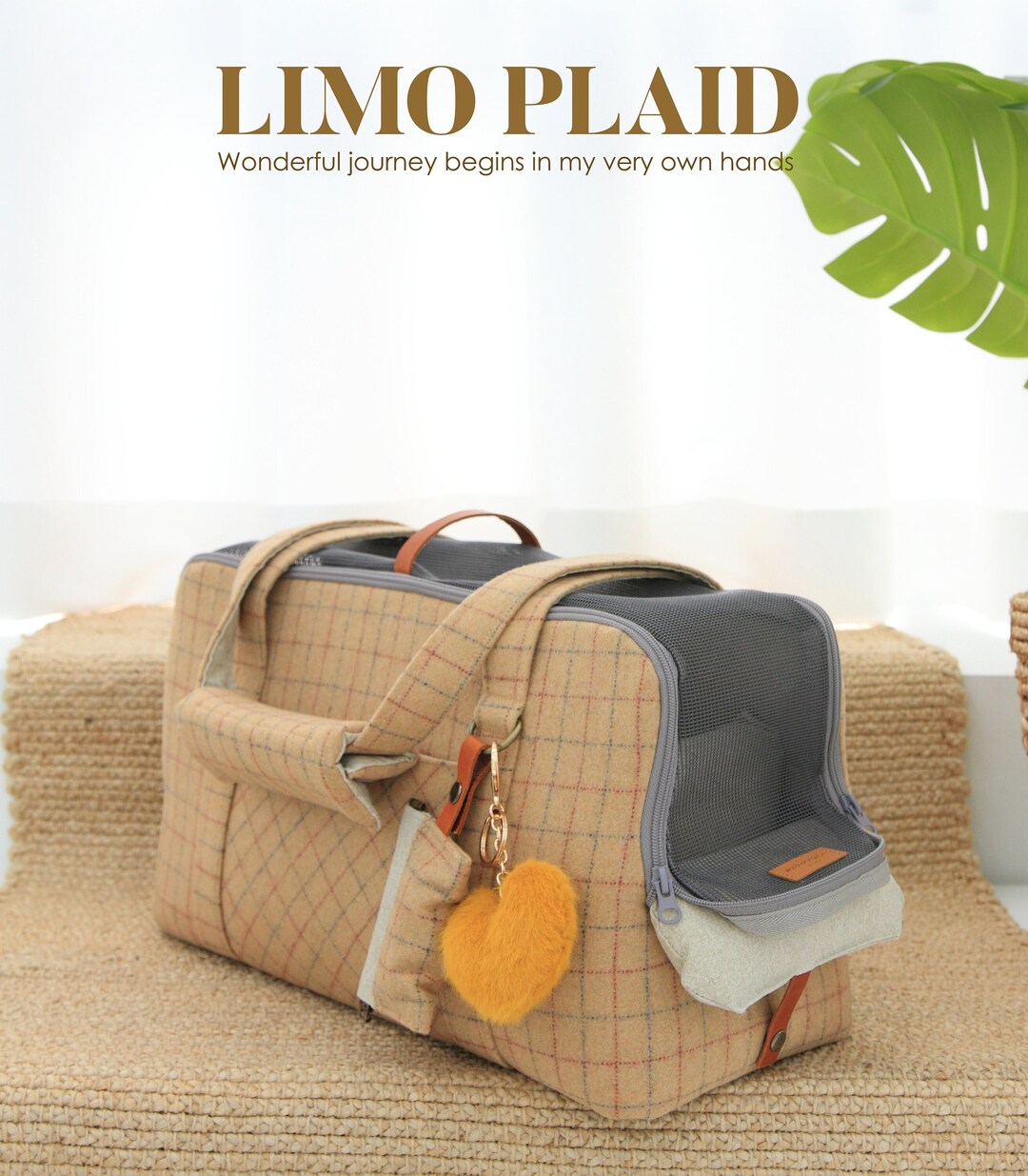 LIMO PLAID CAMEL : Pet Carrier,dog Carrier - Etsy