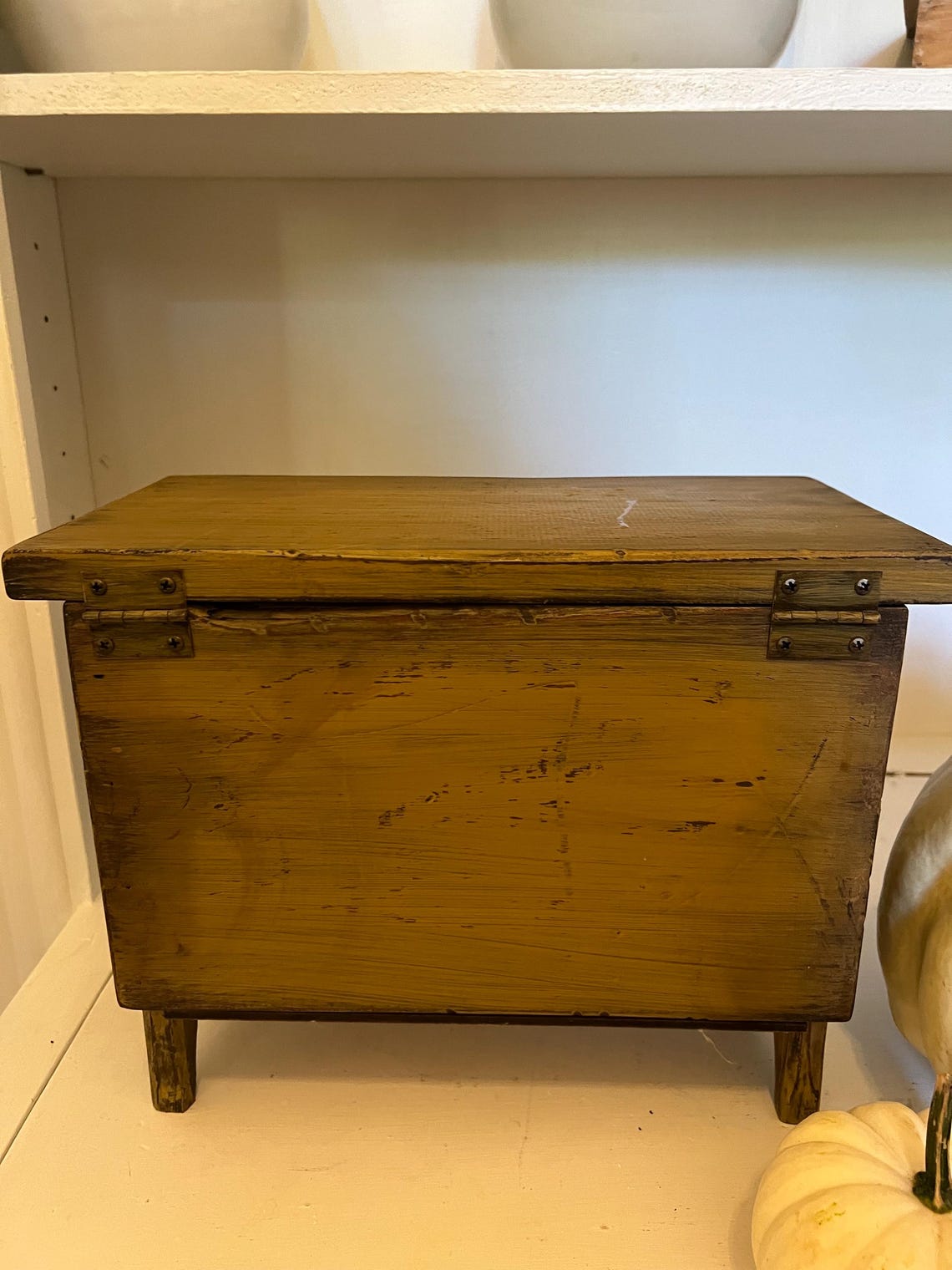 Mustard Colored Vintage Wooden Box. - Etsy