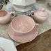 Pink Vintage Breakfast Set for One. - Etsy