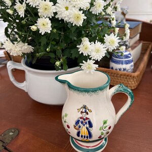 Vintage French Hand Decorated Pitcher. Measures 6” X 6”. Sold as Is ...
