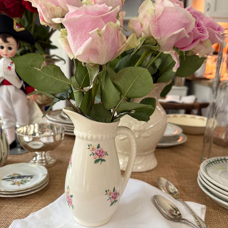 Pink Rose Pitcher - Etsy