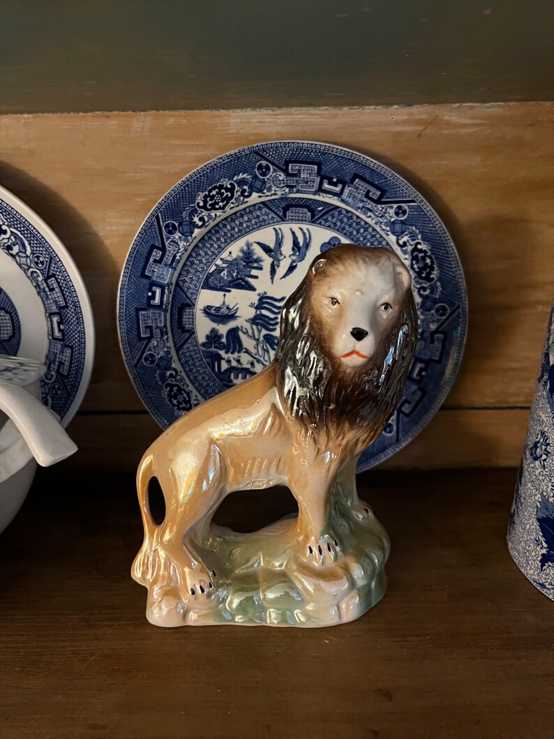 Vintage Brazilian Ceramic Lion Figurine. - Etsy