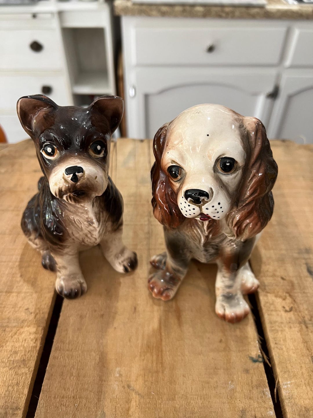 Lady and the Tramp. Vintage Hand Painted Ceramic Dogs From Japan. - Etsy