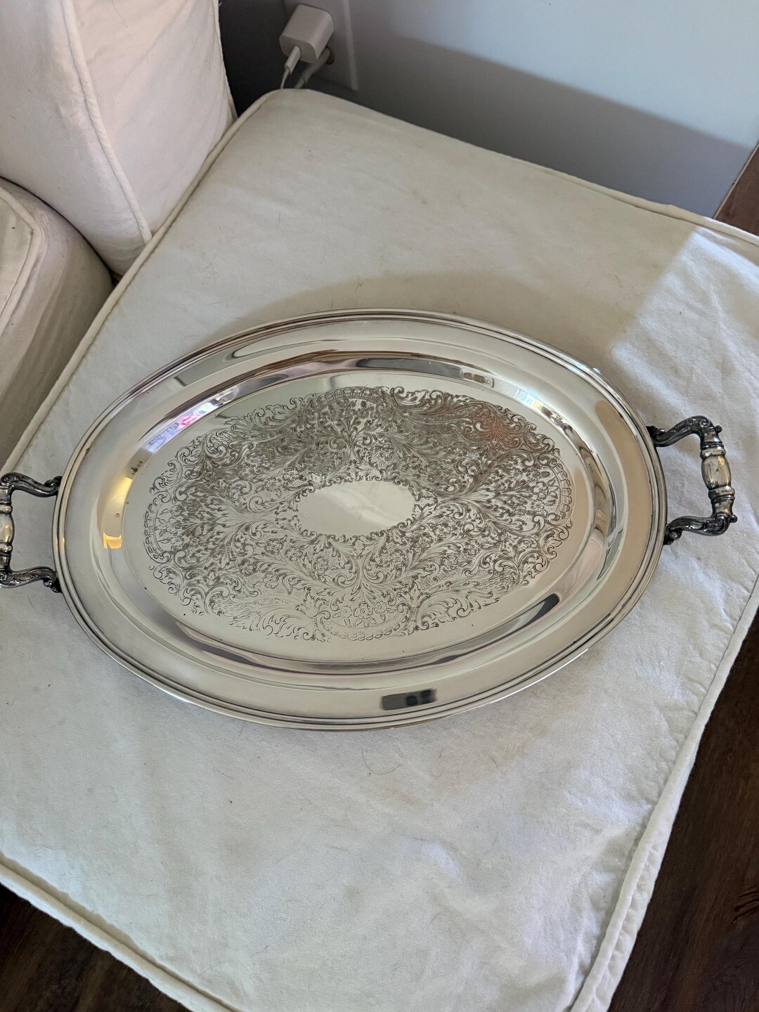 Silverplate Two Handled Serving Tray. Sheets R.S. Co. 1875. - Etsy