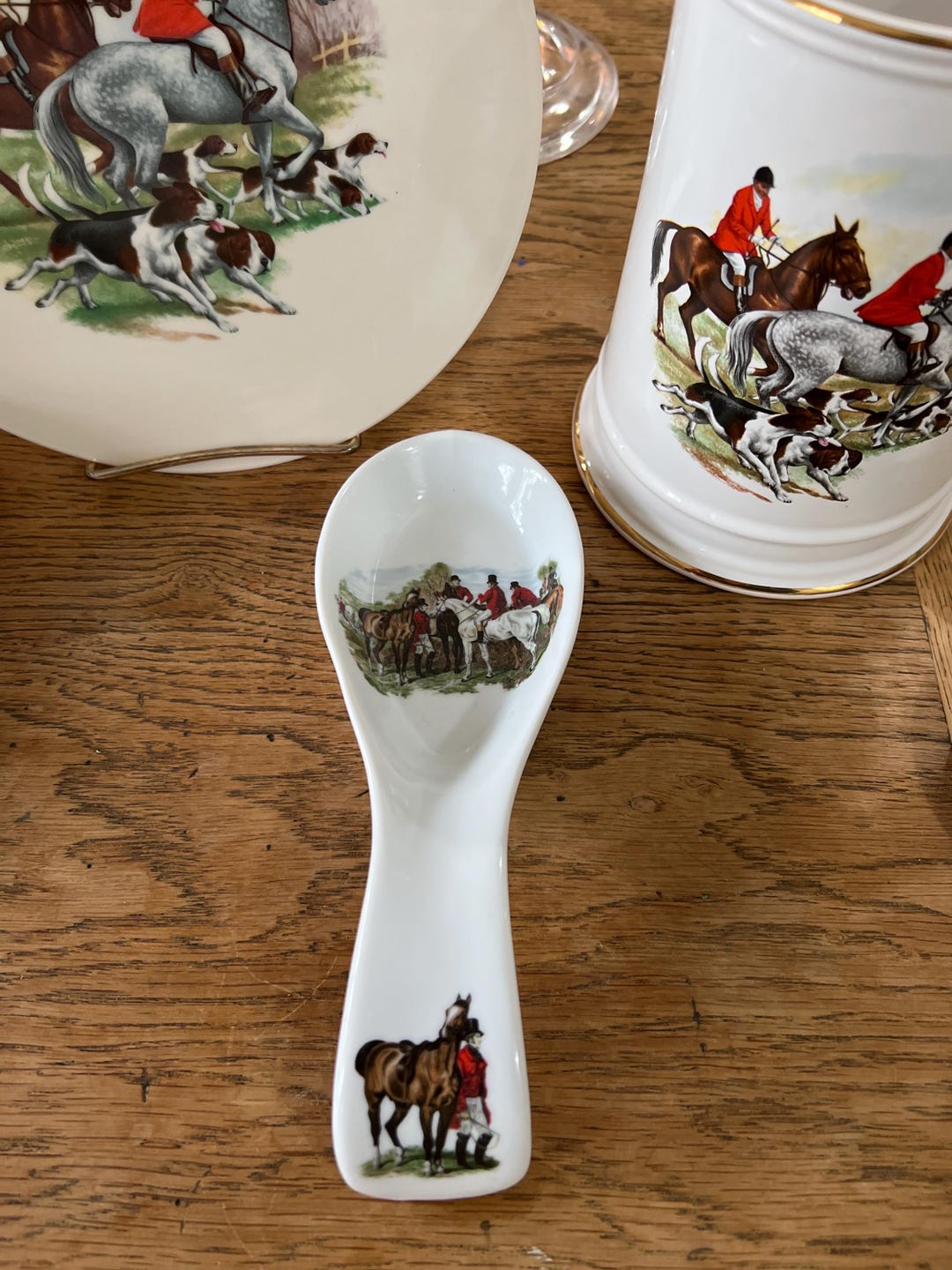 Fox Hunting Porcelain Spoon Rest - Etsy