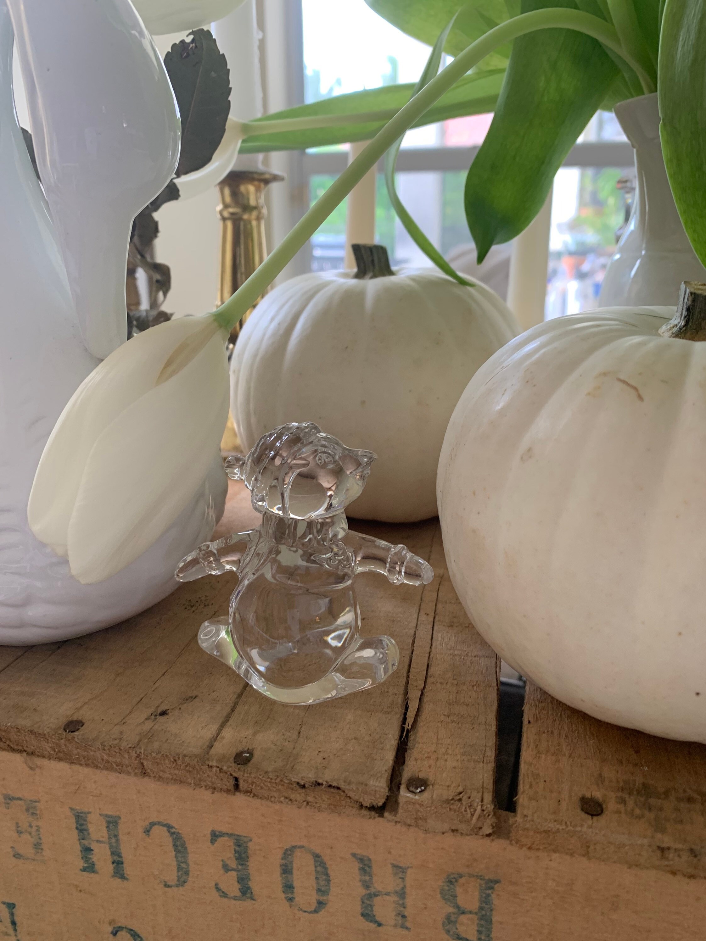 Princess House 24 Percent Lead Crystal Rocking Penguin. - Etsy