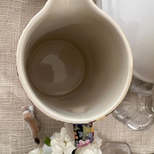 Black Vintage English Floral Chintz/calico Pitcher by Heron Cross ...