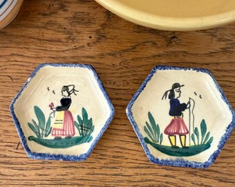 Antique French Transferware Butter Pats - St. Lazare, Limoges, France ...