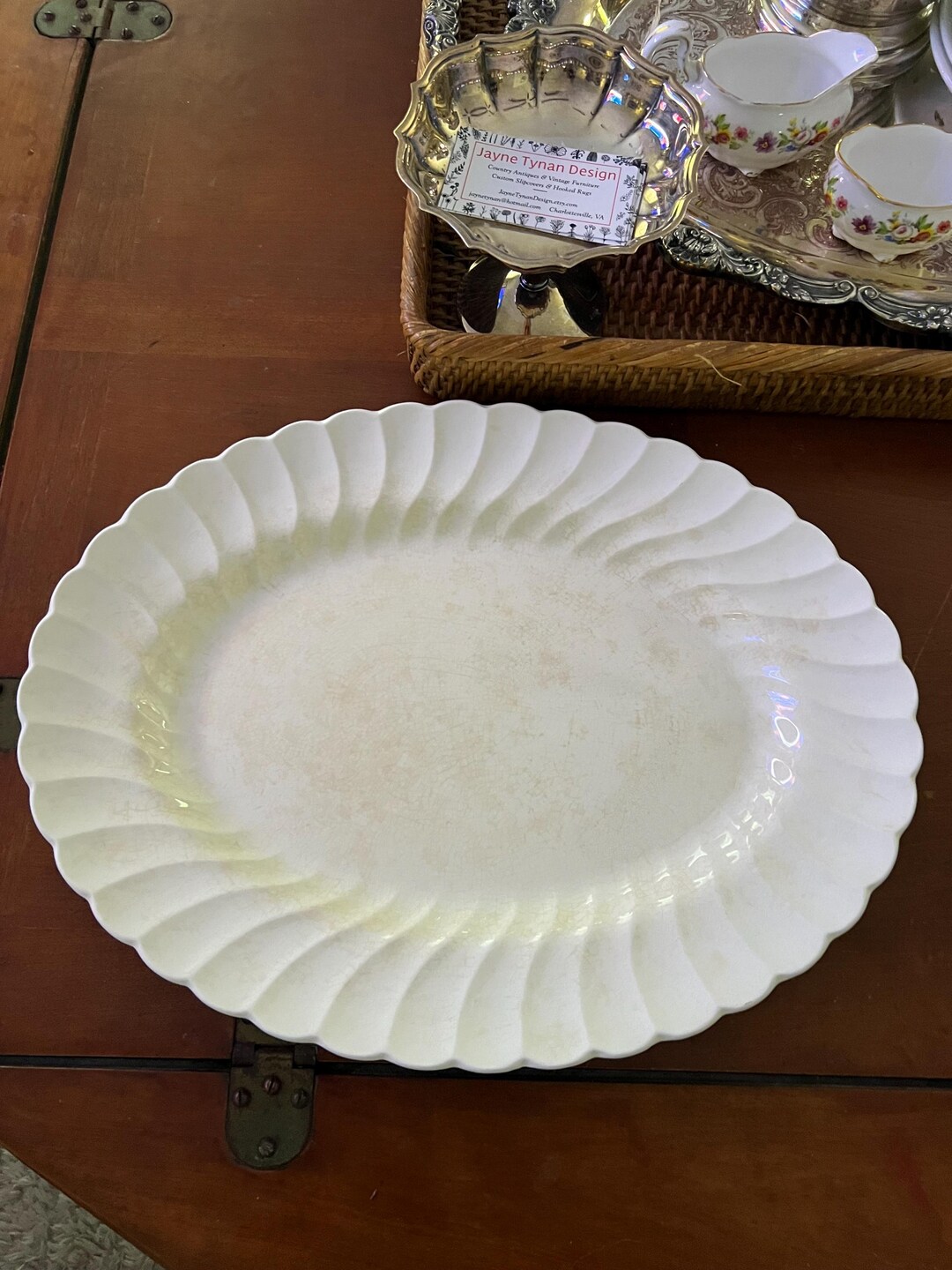 White Vintage Myott Olde Chelsea Platter - Etsy
