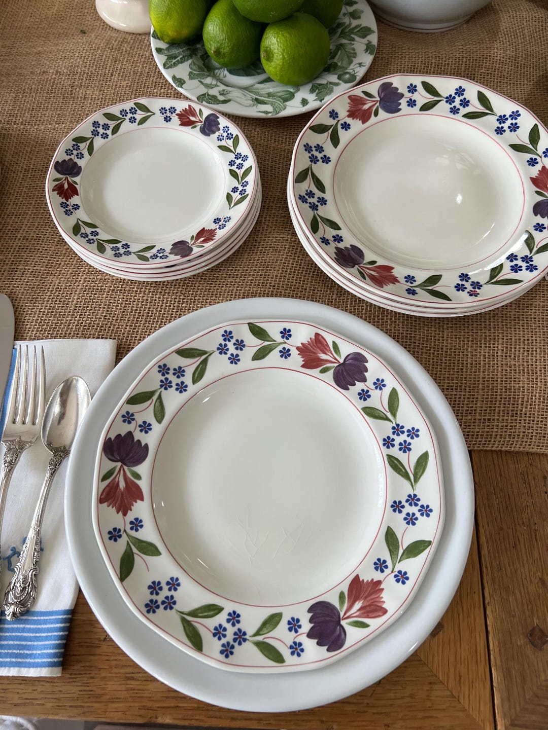 Set of 4. Lucheon 8” Adams Old Colonial Plates. - Etsy