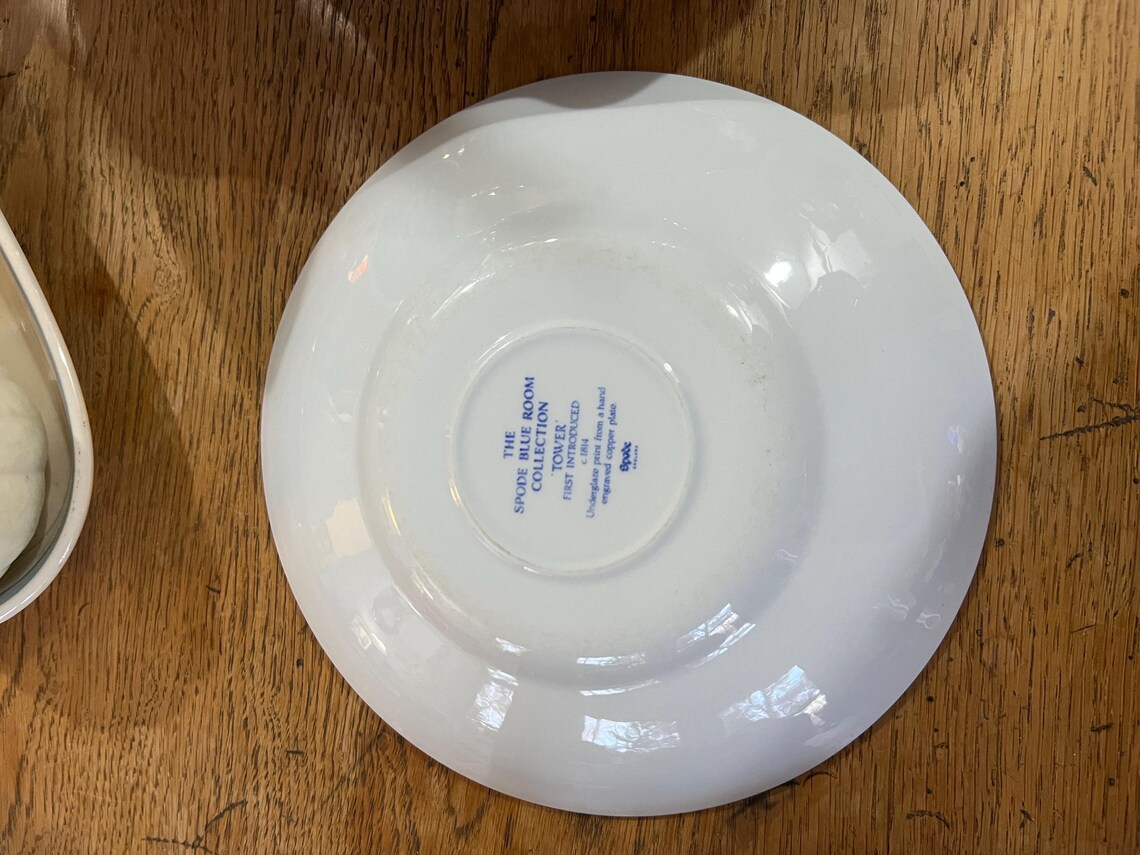 Blue and White Vintage Spode Bowl - Etsy
