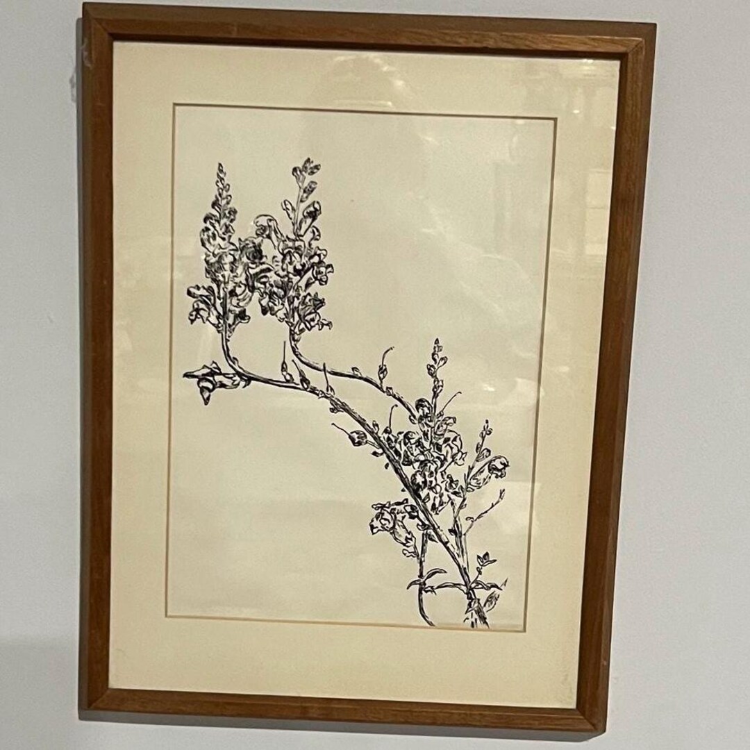 Vintage Framed Pen and Ink Drawing - Etsy