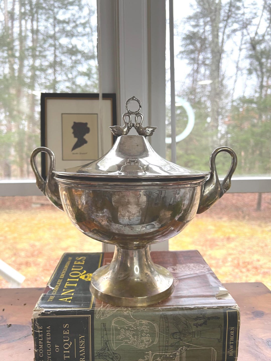 Vintage Silverplate Footed Covered Tureen With Swan Handle Design - Etsy