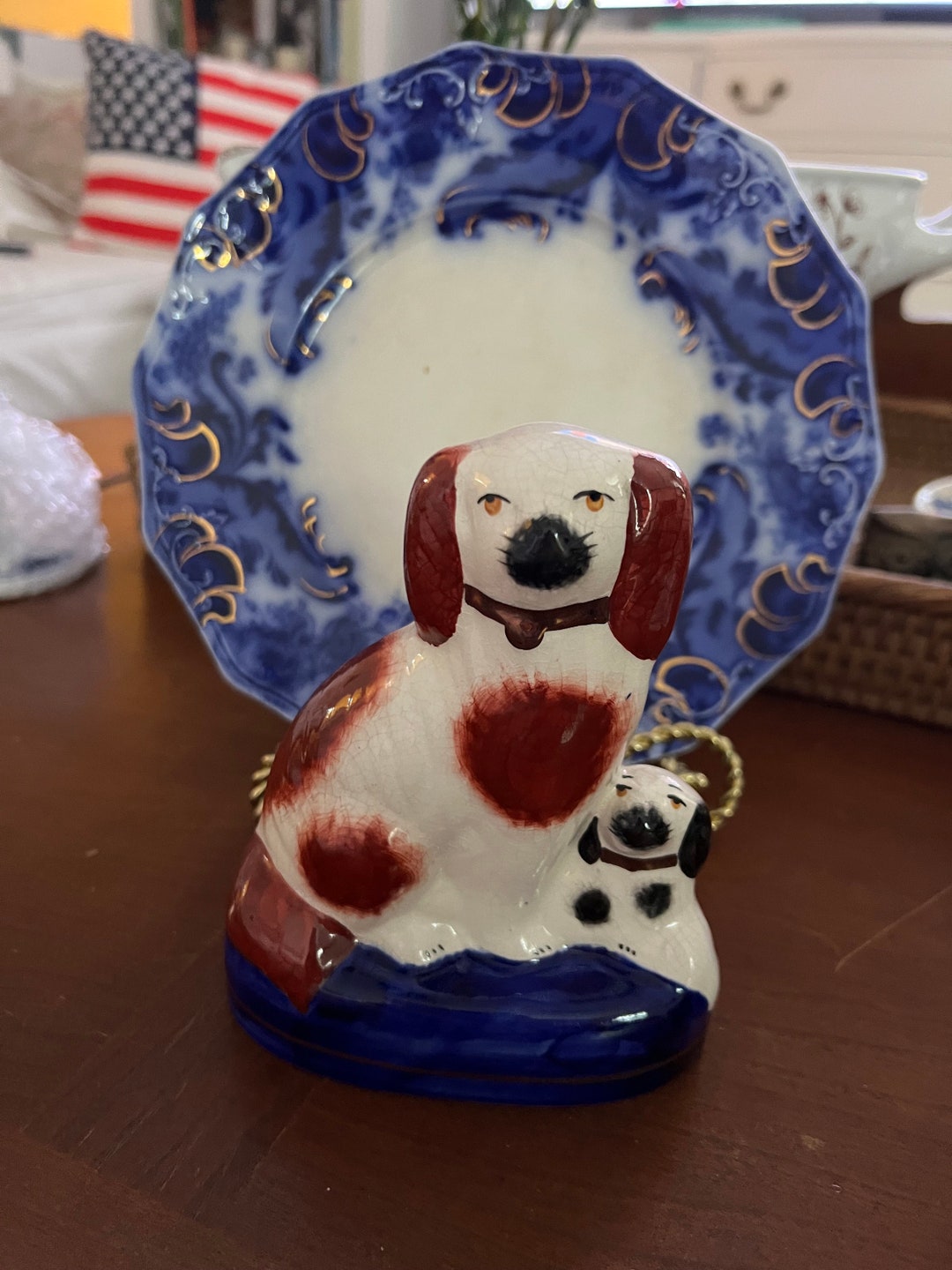 Staffordshire Ware Dog Statue. - Etsy