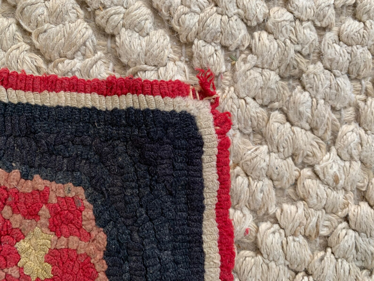 Folk Art Hand Hooked Primitive Rug by Jean Tynan. Measures 44 | Etsy