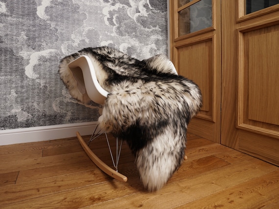 Original Natural BIG Black Mouflon Genuine Natural Sheepskin - Etsy