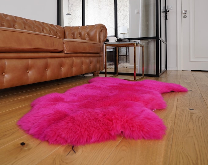 Baby Pink Sheepskin Rug Pale Pink and Super Fluffy Absolutely Gorgeous ...