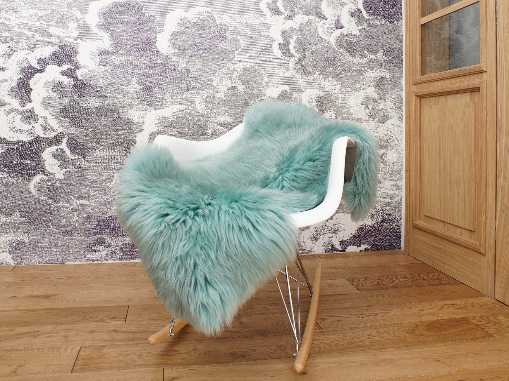 Original Natural GIANT Rug X 50 X 30 Aqua Genuine | Etsy