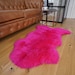 SHEEPSKIN Pink Throw Genuine Leather Sheep Skin Decorative Rug Brown ...