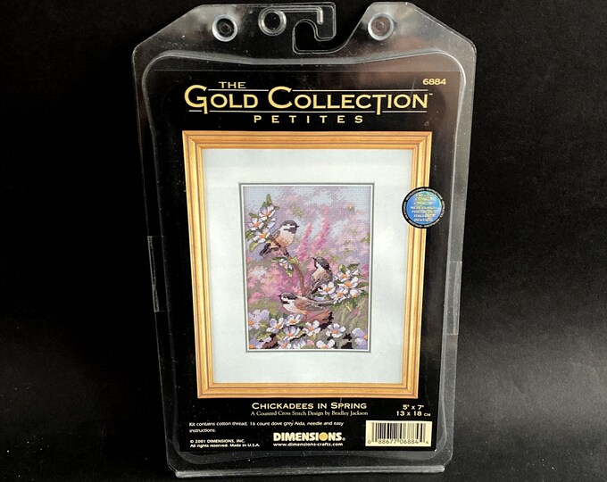 Dimensions Gold Collection Chickadees in Spring Cross Stitch Kit 6884 ...