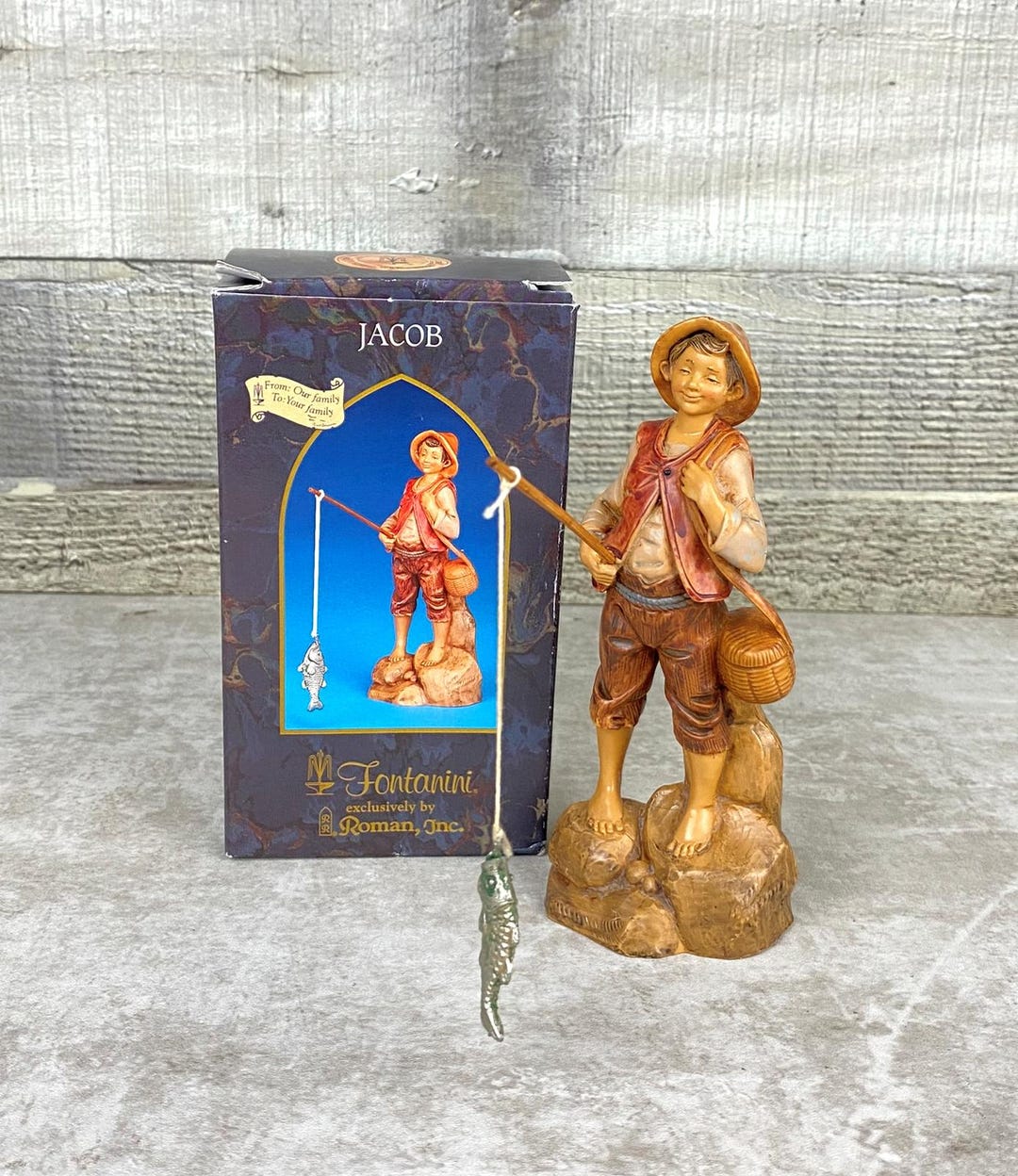 Fontanini Jacob Boy With Fishing Pole Christmas Nativity Figurine 52583 ...