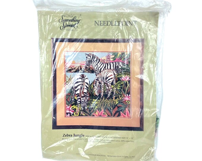 Candamar Something Special Zebra Jungle Needlepoint Kit 30589 Sealed - Etsy